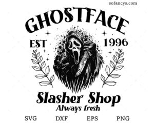 Retro Halloween Ghostface Horror SVG DXF EPS PNG Cut Files