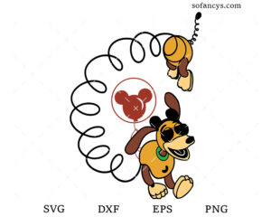 Slinky Dog Mickey Ears SVG DXF EPS PNG Cut Files
