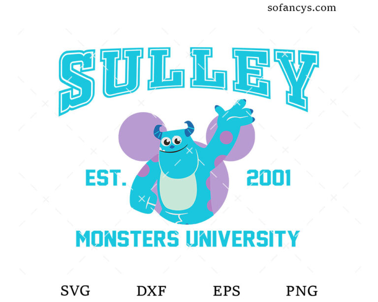 Disney Sulley Monsters Inc SVG DXF EPS PNG Cut Files