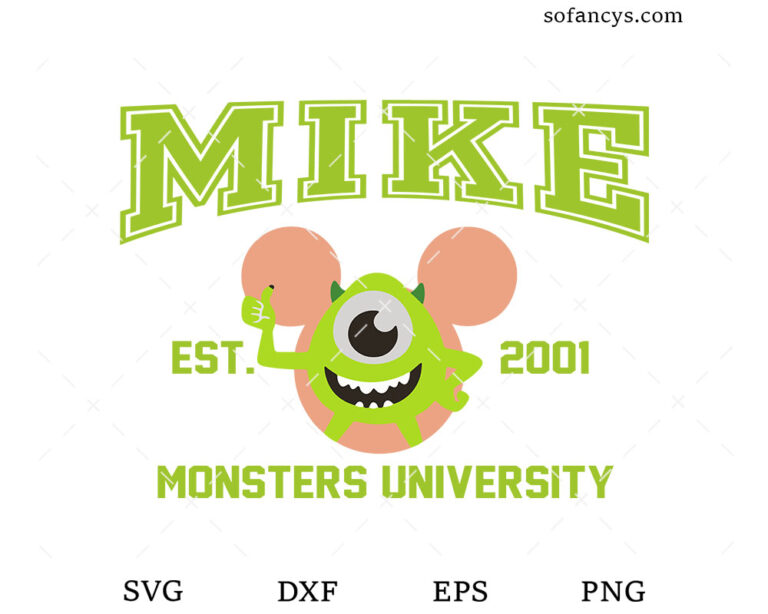 Disney Mike Monsters Inc SVG DXF EPS PNG Cut Files