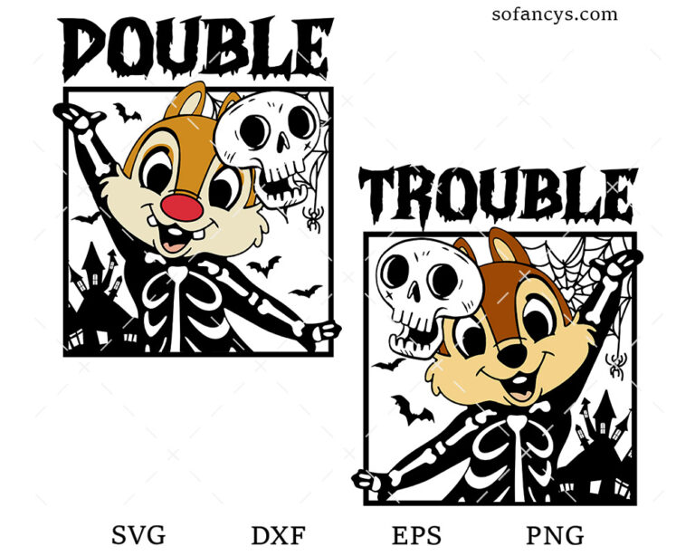 Chip And Dale Skeleton Double Trouble SVG
