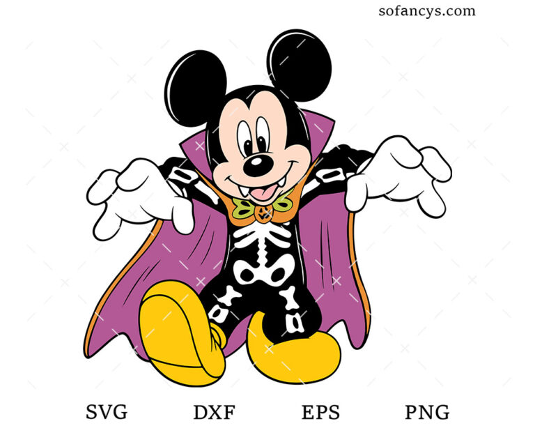 Halloween Scary Mickey Mouse SVG DXF EPS PNG Cut Files