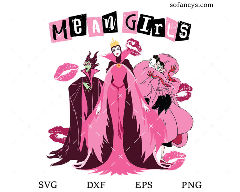 Mean Girls Witches Villains Disney SVG DXF EPS PNG Files
