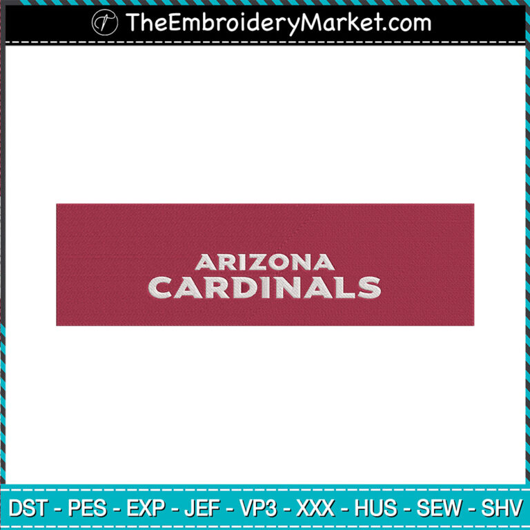 Logo Arizona Cardinals Banners Embroidery Designs File, Arizona ...