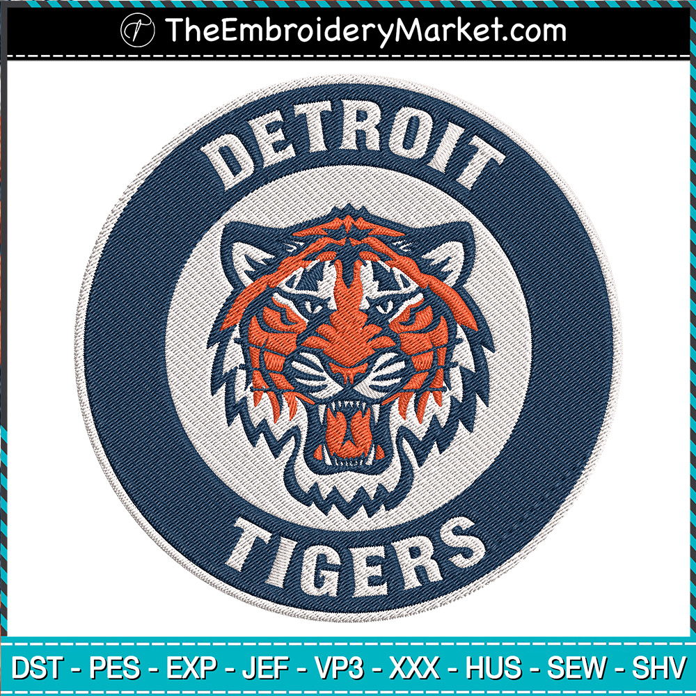 Detroit Tigers With Tiger Embroidery Designs File, Detroit Tigers ...