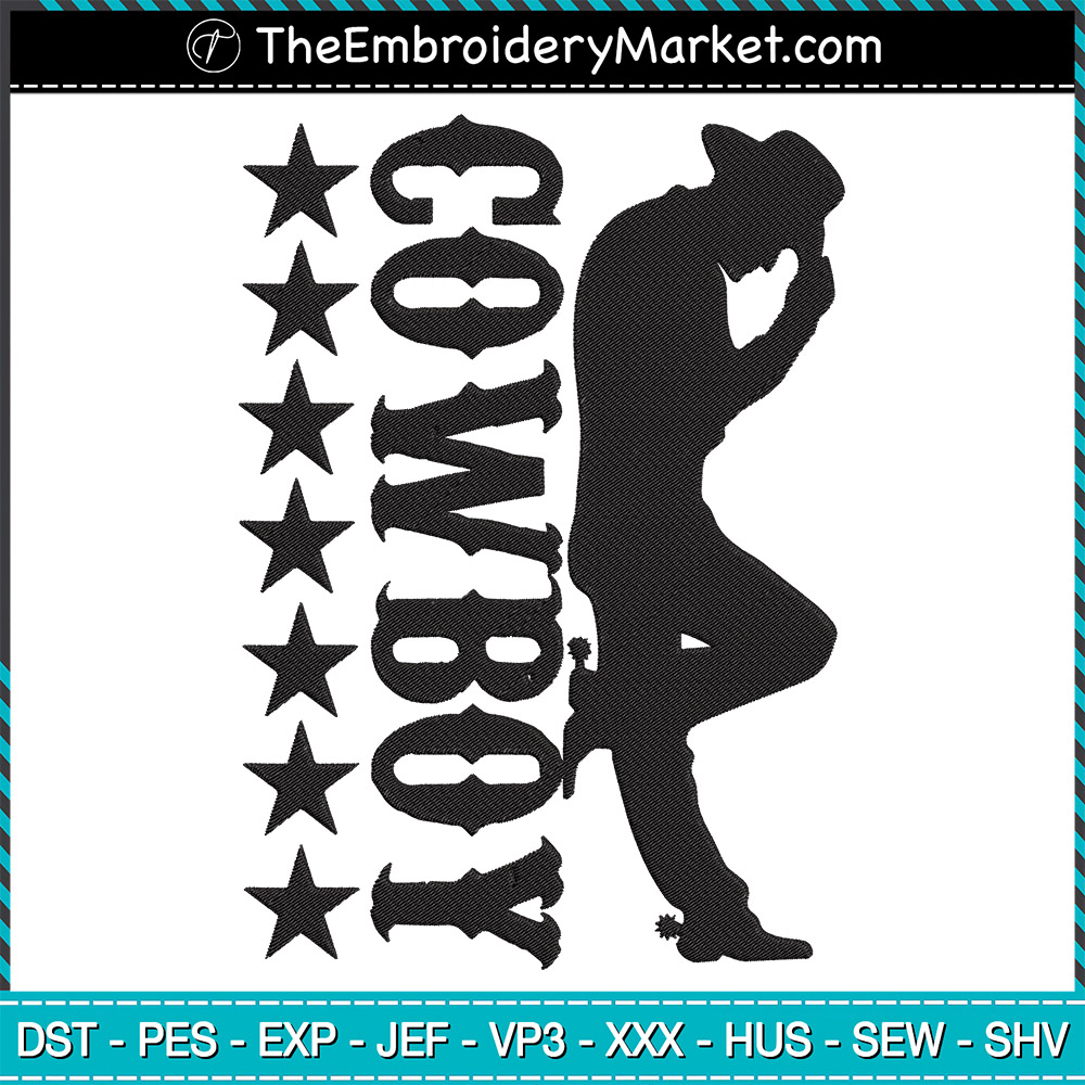 CowBoy Embroidery Designs File, Yellowstone Machine Embroidery Designs ...