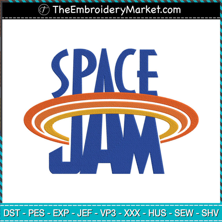 Space Jam: A New Legacy Embroidery Designs File, Space Jam Logo Machine ...