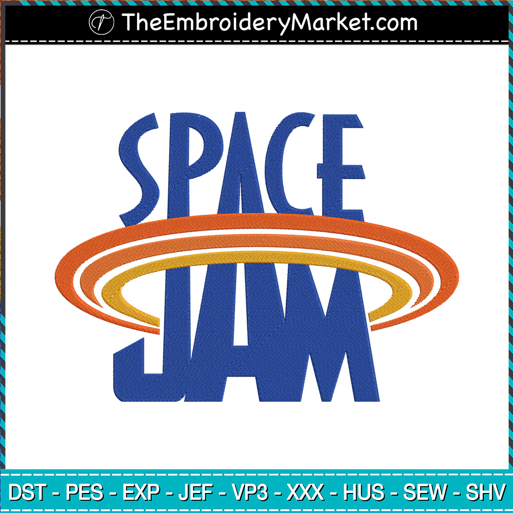 Space Jam: A New Legacy Embroidery Designs File, Space Jam Logo Machine ...