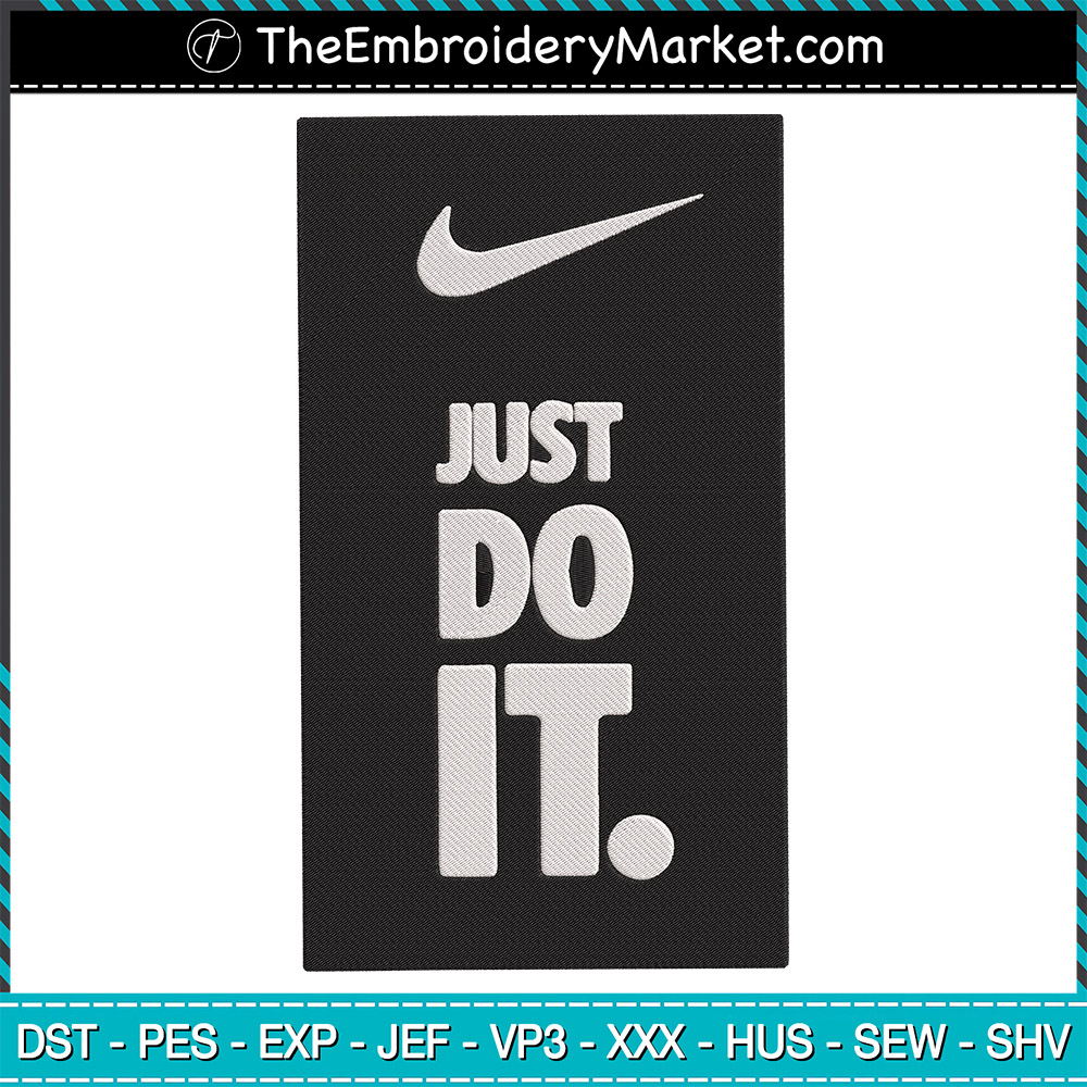 Nike Just Do It Embroidery Designs File, Nike x Naruto Machine ...
