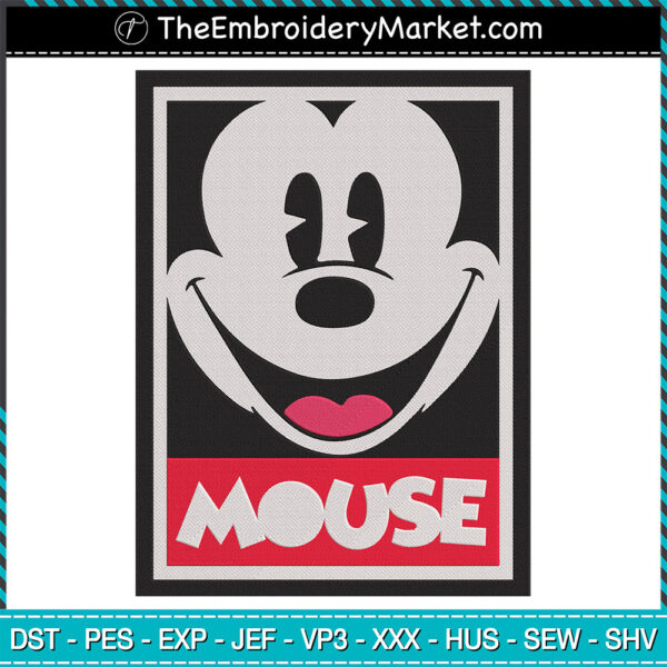 Mickey Mouse Headphone Music Embroidery Designs File, Disney Mickey ...