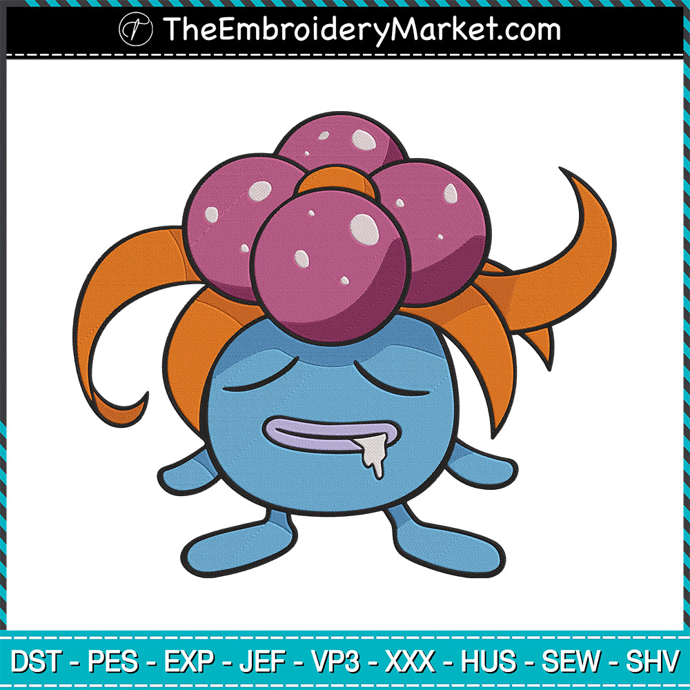 Gloom Pokemon Embroidery Designs File, Pokemon Machine Embroidery ...