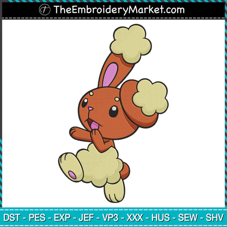 Buneary Pokemon Embroidery Designs File, Pokemon Machine Embroidery ...