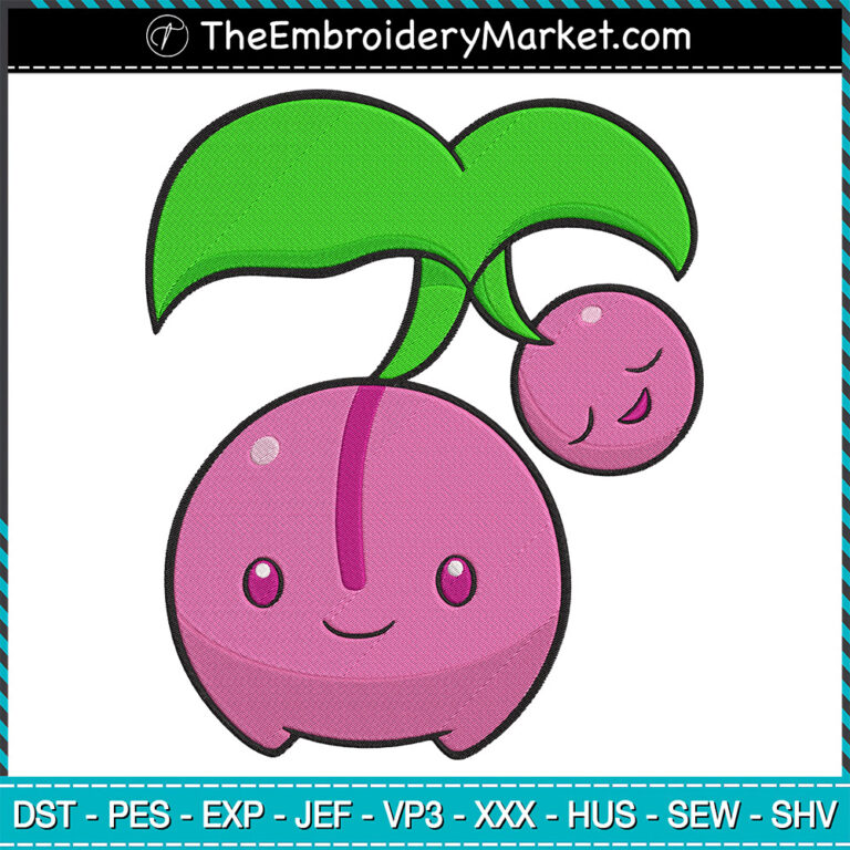 Cherubi Pokemon Embroidery Designs File, Pokemon Machine Embroidery ...