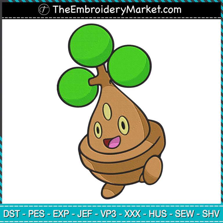 Bonsly Pokemon Embroidery Designs File, Pokemon Machine Embroidery ...