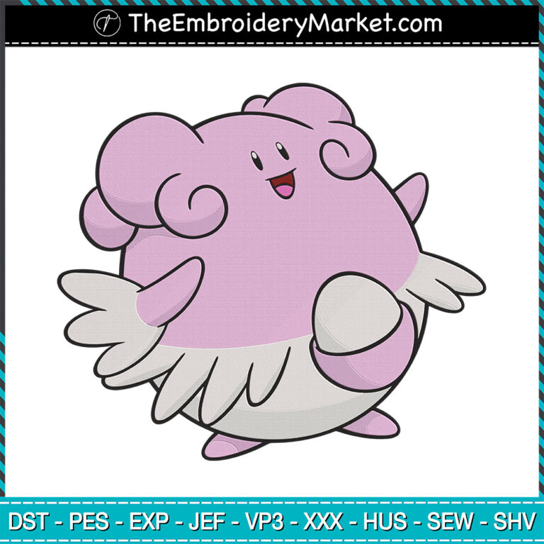 Blissey Pokemon Embroidery Designs File, Pokemon Machine Embroidery ...