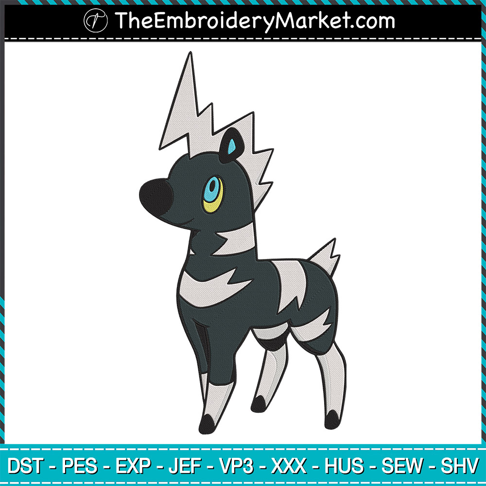 Blitzle Pokemon Embroidery Designs File, Pokemon Machine Embroidery ...