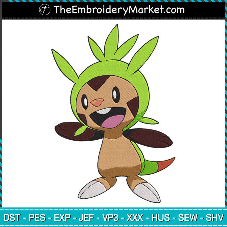 Chespin Pokemon Embroidery Designs File, Pokemon Machine Embroidery ...
