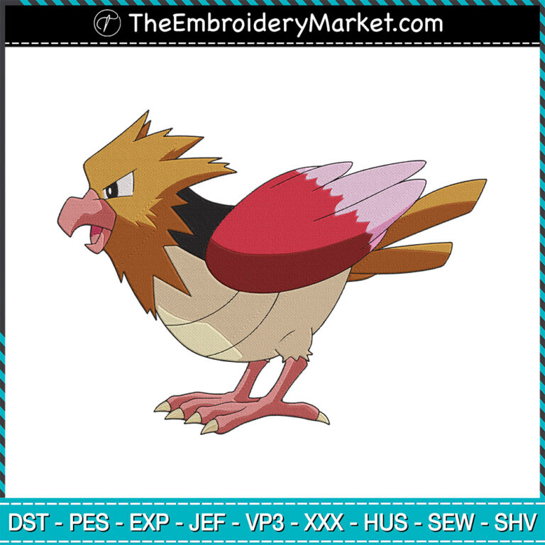 Spearow Embroidery Designs File, Pokemon Machine Embroidery Designs ...