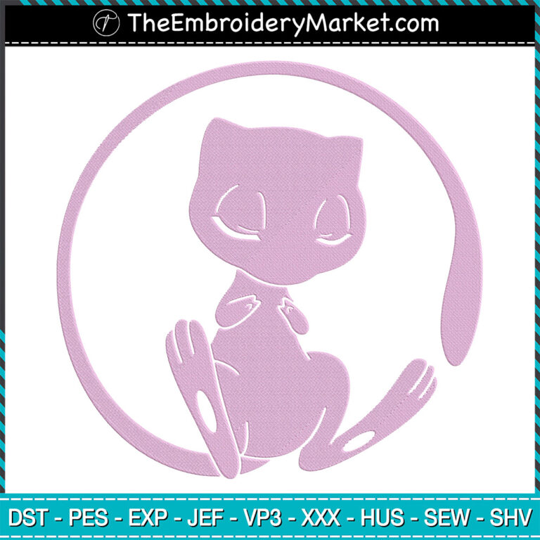 Mew Embroidery Designs File, Pokemon Machine Embroidery Designs ...