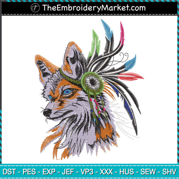 Fox Embroidery Designs File, Fox Machine Embroidery Designs, Embroidery ...