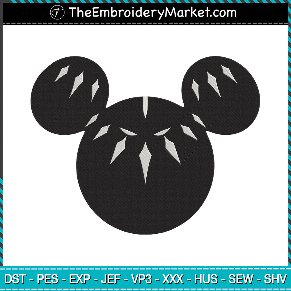 Disney x Black Panther Embroidery Designs File, Avengers Machine ...