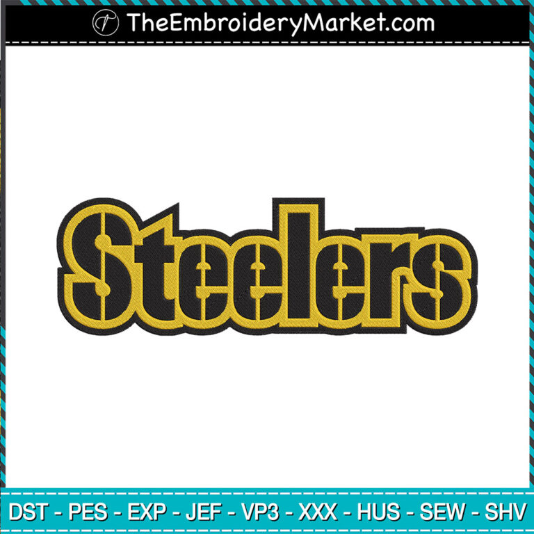 Pittsburgh Steelers Letter Embroidery Designs File, Pittsburgh Steelers ...