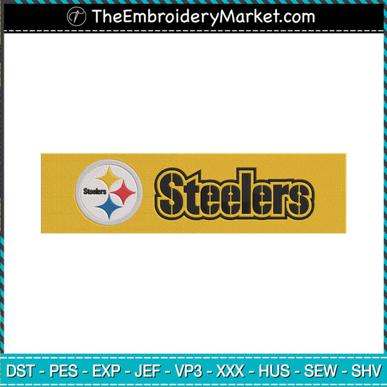 Logo Banner Pittsburgh Steelers Embroidery Designs File, Pittsburgh ...