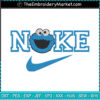 Nike Cookie Monster Head Embroidery Designs File, Nike Machine ...