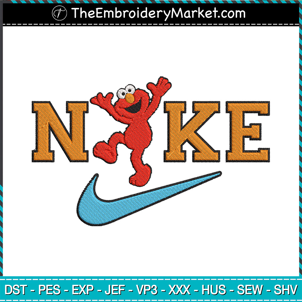 Nike Elmo Dance Embroidery Designs File, Nike Machine Embroidery ...