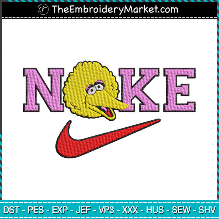Nike Big Bird Embroidery Designs File, Nike Machine Embroidery Designs ...