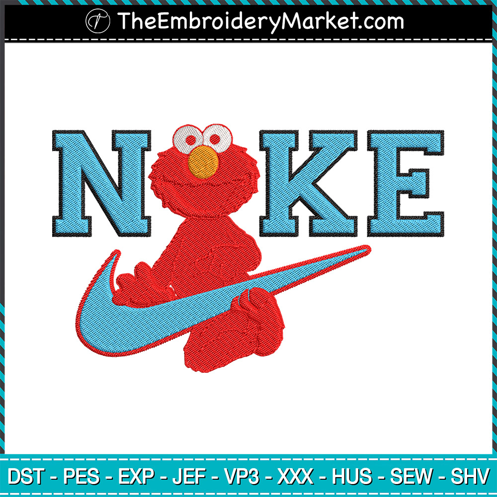 Nike Elmo Embroidery Designs File, Nike Machine Embroidery Designs ...