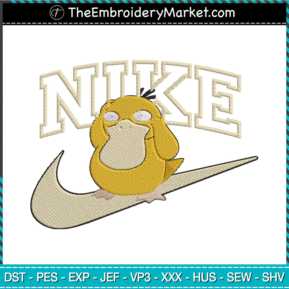 Nike Psyduck Embroidery Designs File, Nike Machine Embroidery Designs ...