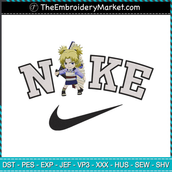 Nike x Chibi Temari Attack Embroidery Designs File, Nike Machine ...