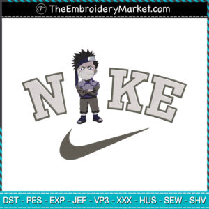 Nike Chibi Zabuza Embroidery Designs File, Nike Machine Embroidery ...