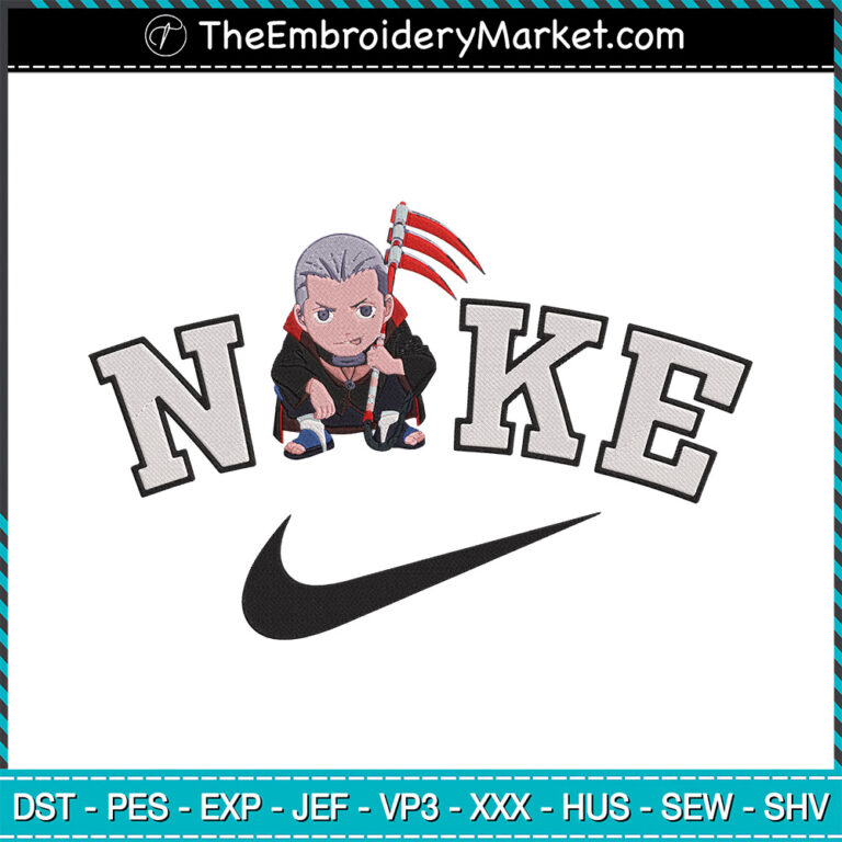Nike Chibi Hidan Embroidery Designs File, Nike Machine Embroidery ...