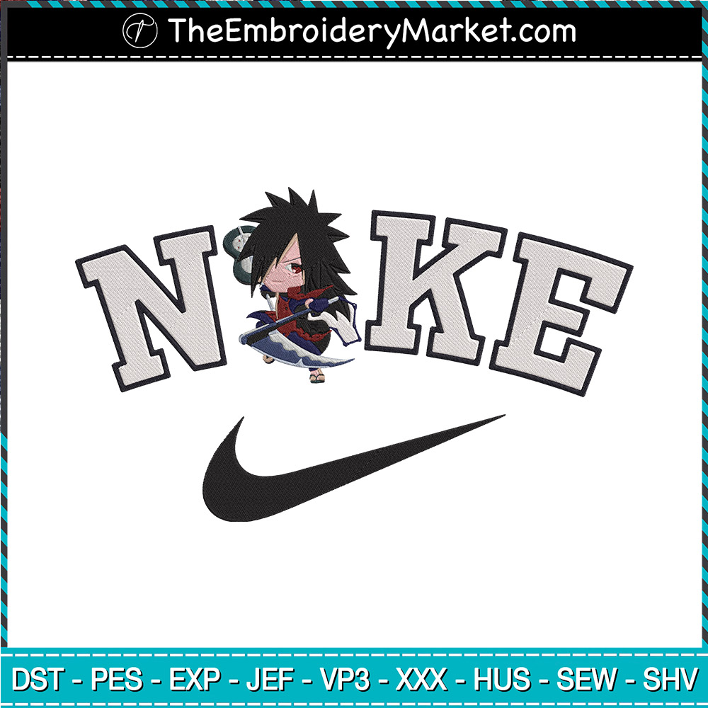 Nike Madara Chibi Embroidery Designs File, Nike Machine Embroidery ...