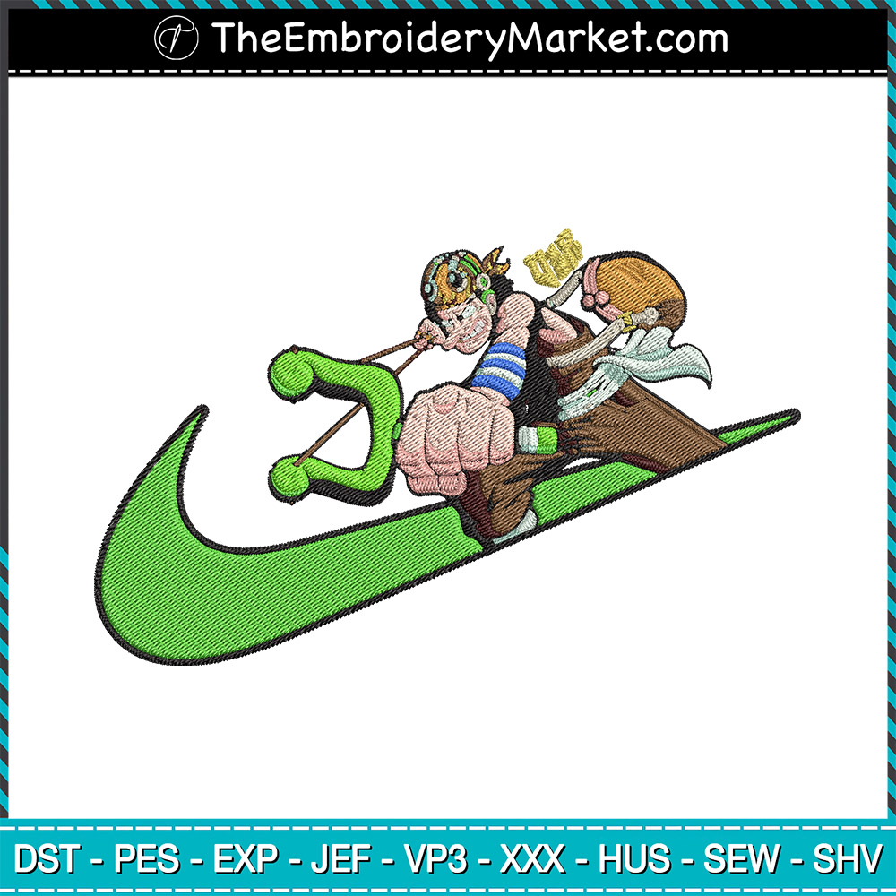 Nike x Usopp Embroidery Designs File, Nike Machine Embroidery Designs ...
