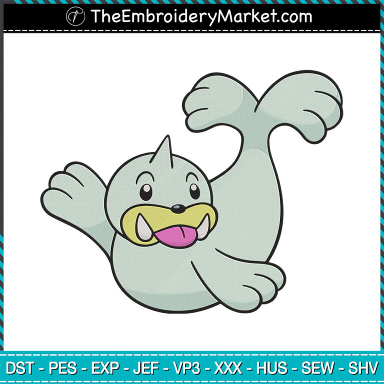 Seel Pokemon Embroidery Designs File, Pokemon Machine Embroidery ...