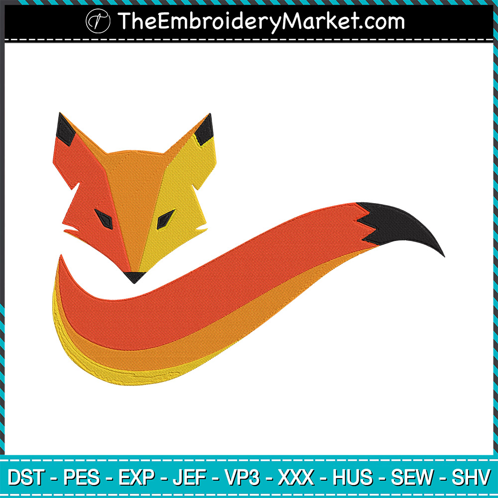 Firefox Face Embroidery Designs File,Firefox Nike Machine Embroidery ...
