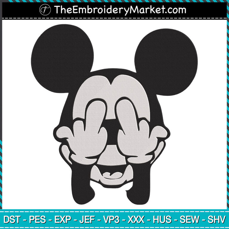 Mickey Mouse Head Embroidery Designs File, Disney Machine Embroidery ...