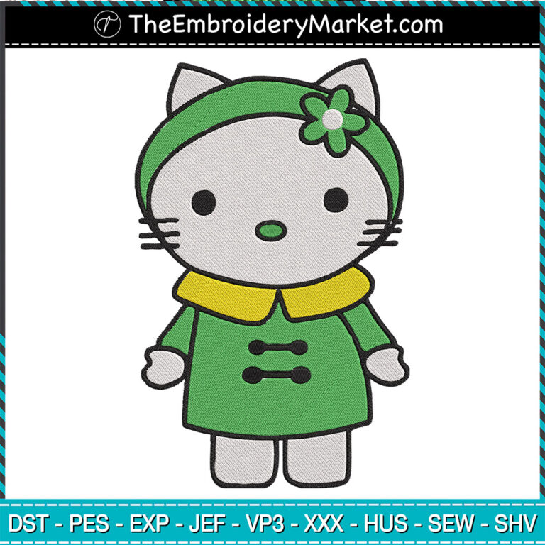 Young Kitty Embroidery Designs File, Hello Kitty Machine Embroidery ...