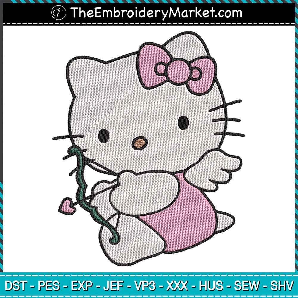 Hello Kitty Archery Embroidery Designs File, Hello Kitty Machine ...
