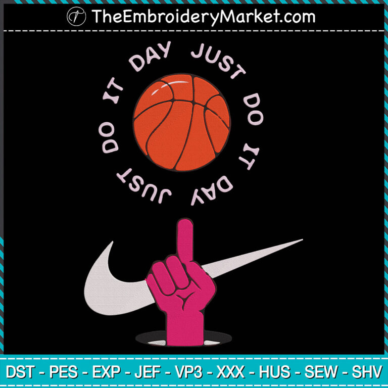 Nike Just Do It Day Embroidery Designs File, Nike Machine Embroidery ...