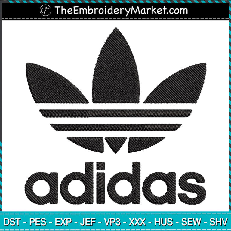 Adidas Embroidery Designs File, Adidas Logo Machine Embroidery Designs ...
