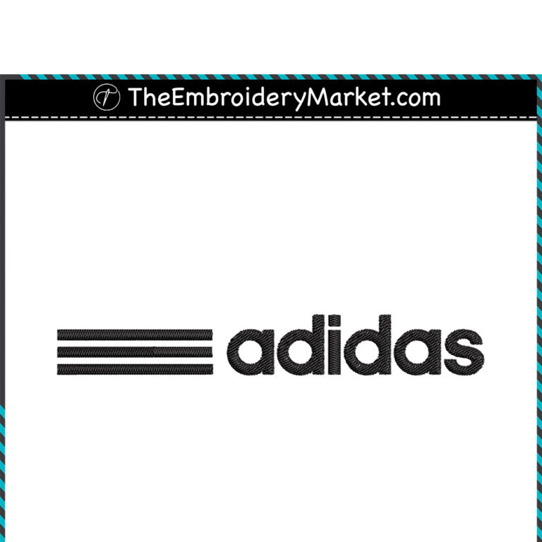 Adidas Logo Embroidery Designs File, Adidas Logo Machine Embroidery ...