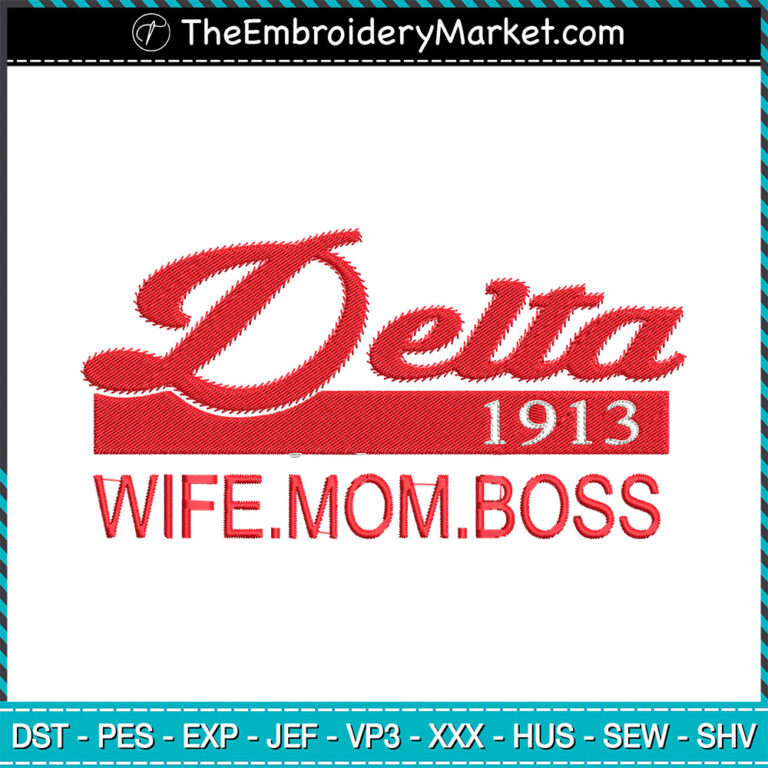 Delta Established 1913 Embroidery Designs File, Historically Black ...
