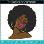 Girl Afro Embroidery Designs File, Historically Black Colleges and ...