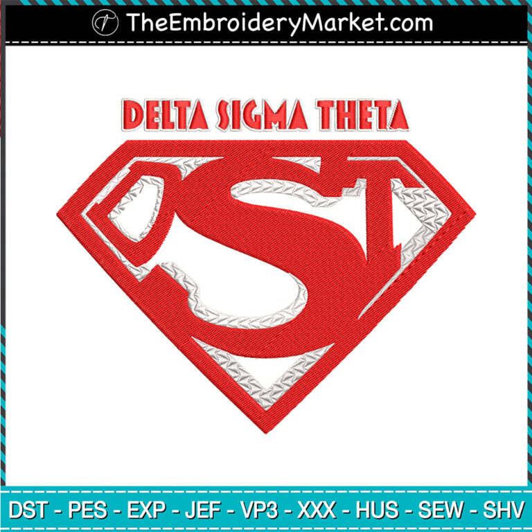Delta Sigma Theta Super Shield Embroidery Designs File, Historically ...
