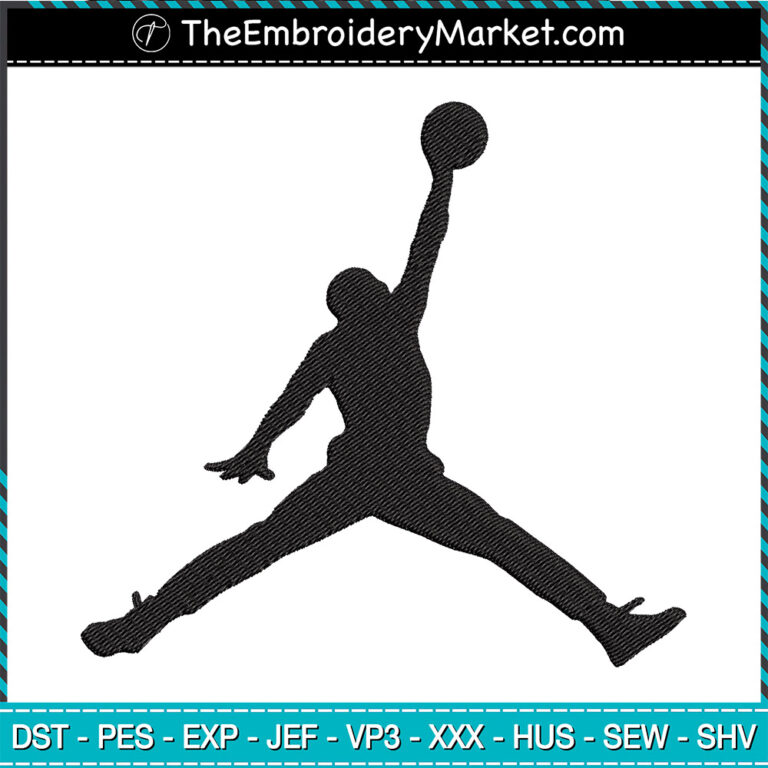 Jordan Logo Embroidery Designs File, Nike Machine Embroidery Designs ...