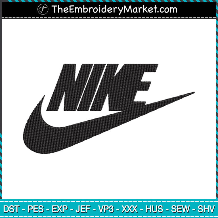 Nike Sport Basic Logo Embroidery Designs File, Nike Machine Embroidery ...